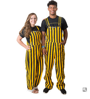 Black and Gold Striped Game Day Bibs